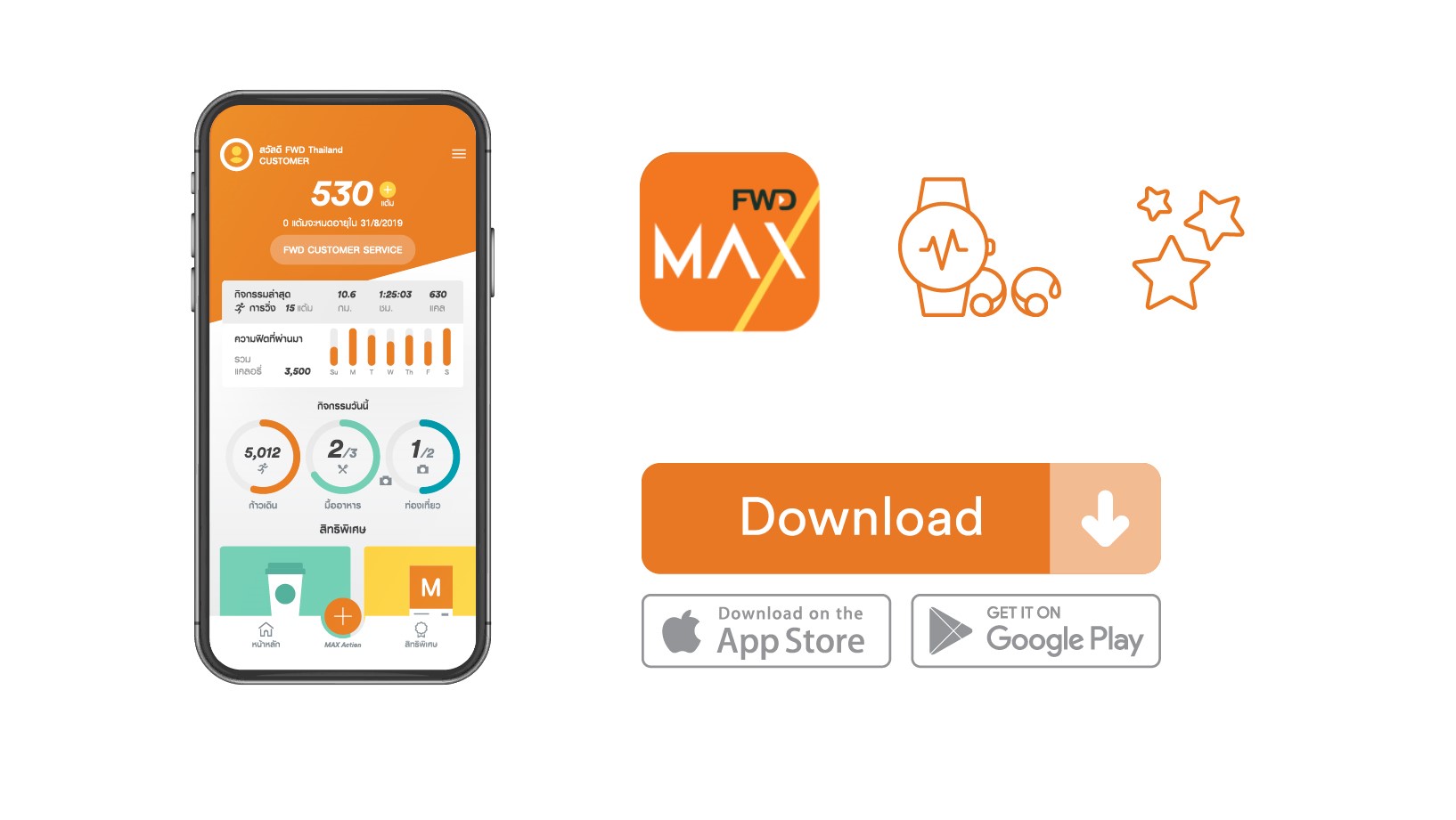 FWD MAX Application แลกแต้มรับของรางวัลมากมาย | เอฟดับบลิวดี ประเทศไทย