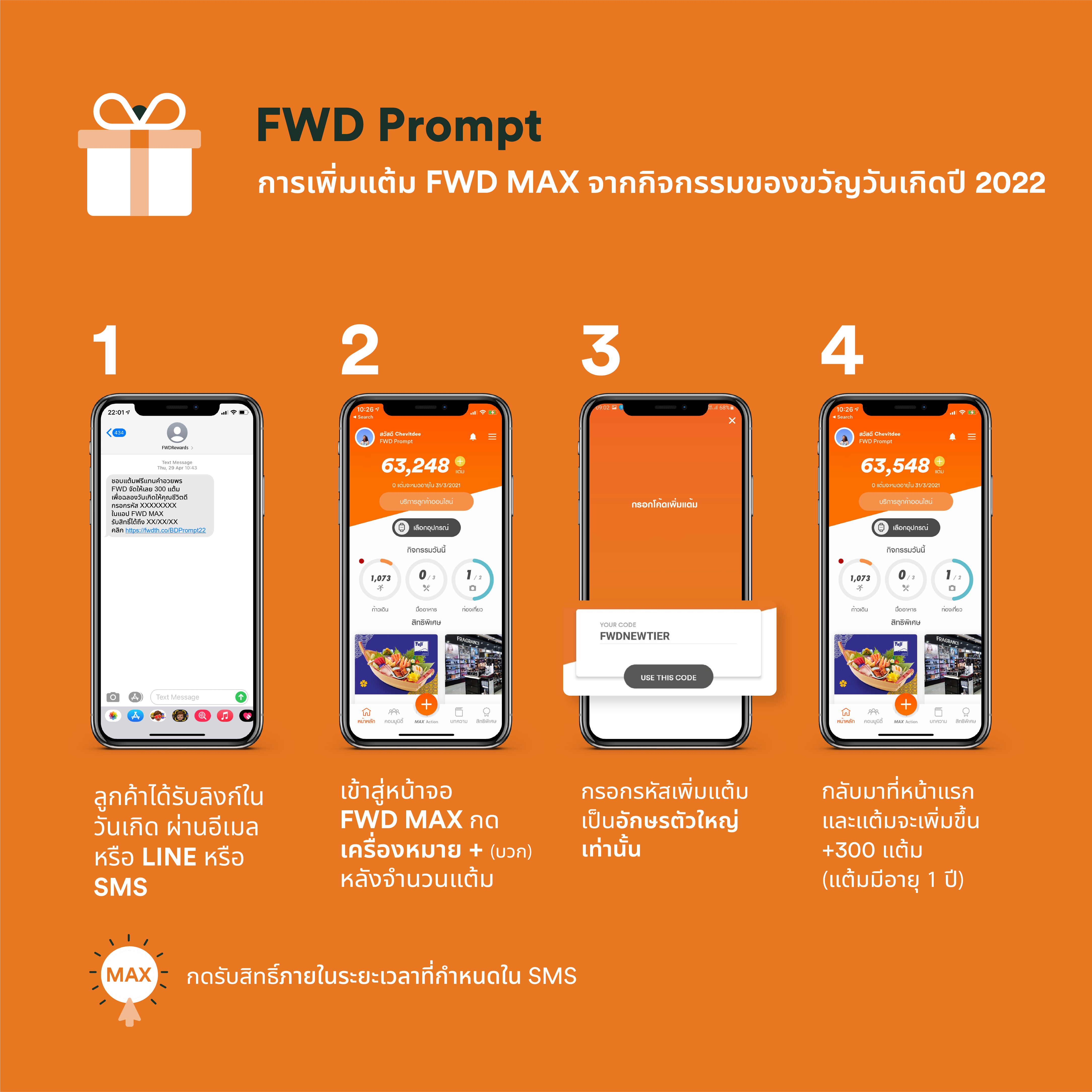 ของขวัญวันเกิดสำหรับลูกค้า FWD Prompt ปี 2565 | เอฟดับบลิวดี ประเทศไทย